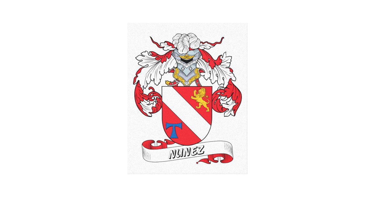 Nunez Family Crest Canvas Print | Zazzle