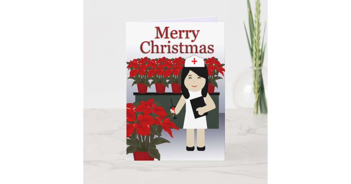 Nurse 2 Christmas Greeting Card | Zazzle.com