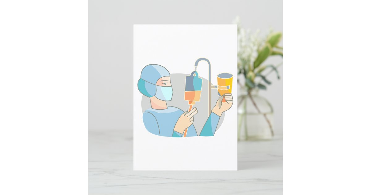Nurse And Drip Invitations | Zazzle
