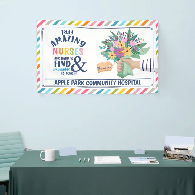Nurse Appreciation Week Thank You amazing nurses Banner | Zazzle