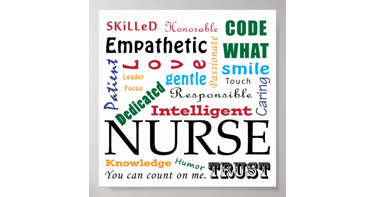 NURSE ART PRINTS Words Describe Nurses Artwork Zazzle nurse-art-prints-words-describe-nurses-artwork-zazzle