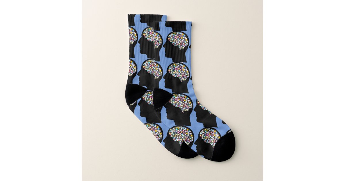 Nurse Brain Ceil Blue Socks | Zazzle