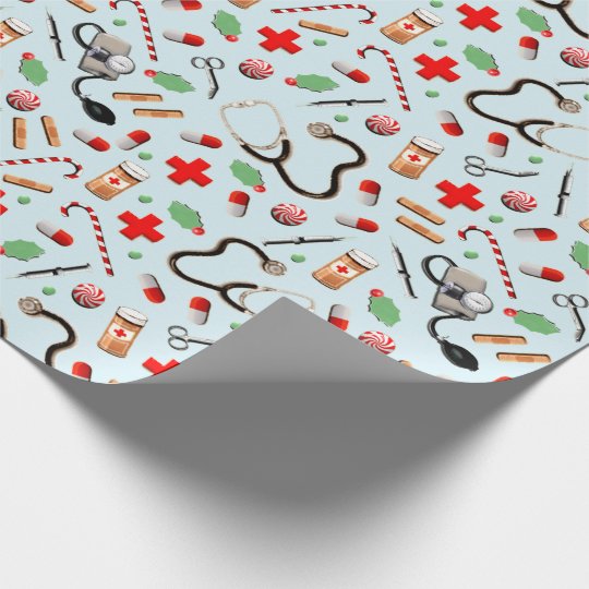 Nurse Christmas Wrapping Paper | Zazzle.com