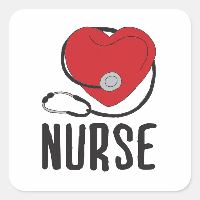 Nurse Design Nurse Friends Registered Nurse Design Square Sticker | Zazzle
