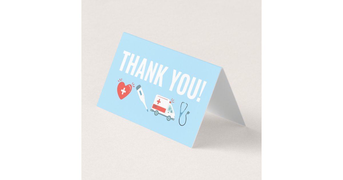 Nurse Doctor Medical Appreciation Thank You Business Card | Zazzle