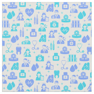 Medical Pattern Design - Pink Fabric | Zazzle