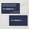 Nurse Flu Shot Blue Business Card | Zazzle