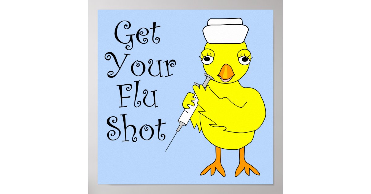 Nurse Flu Shot Chick Poster | Zazzle