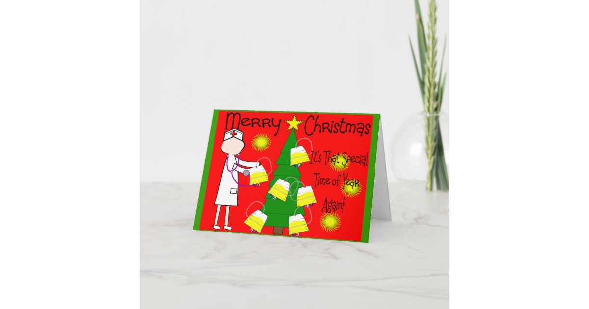 Nurse Funny and Twisted Christmas Humor Holiday Card | Zazzle