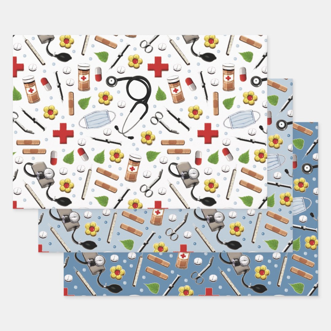 Nurse Gift Wrapping Paper Sheets | Zazzle