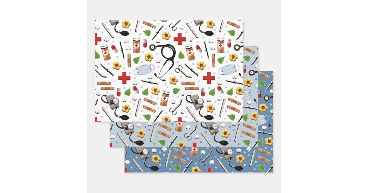 Nurse Gift Wrapping Paper Sheets | Zazzle
