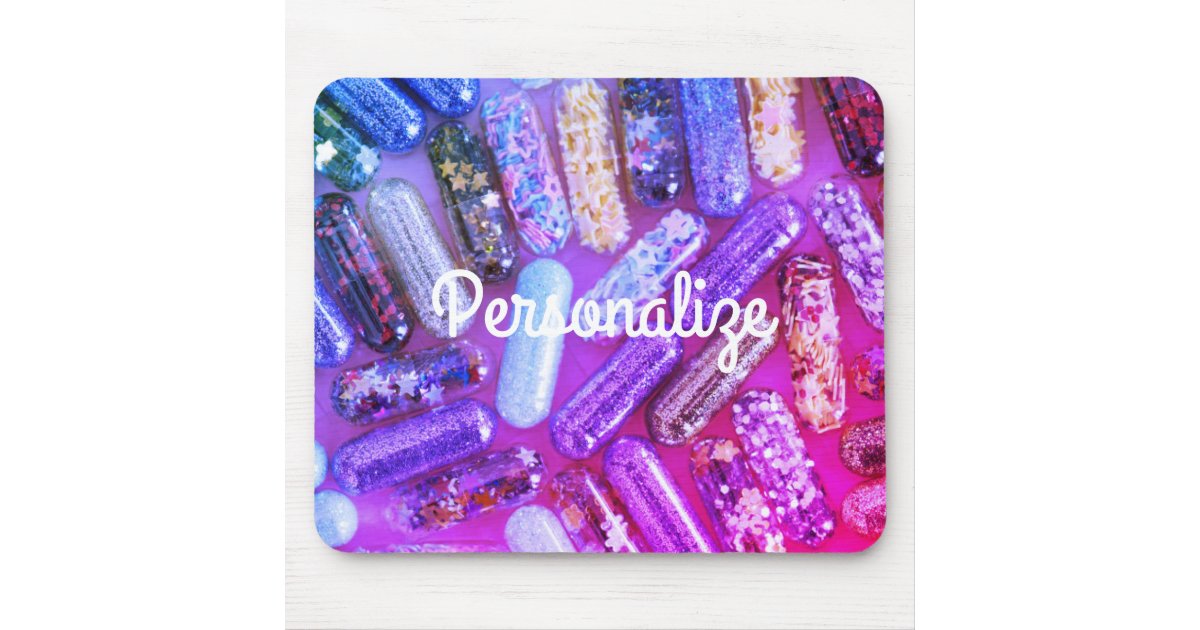Nurse glitter medication mousepad | Zazzle