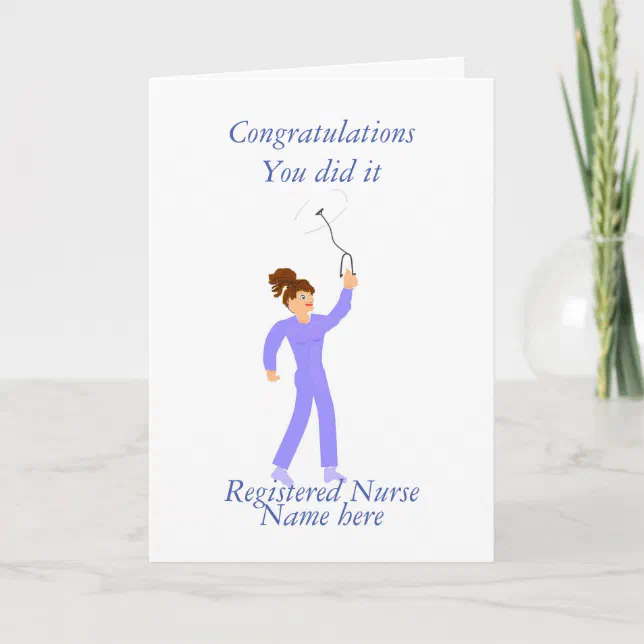 Nurse graduation congratulation card | Zazzle