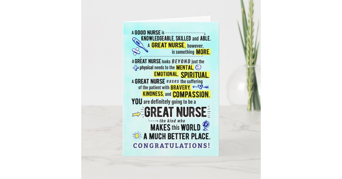 Nurse Graduation Congratulations Card | Zazzle