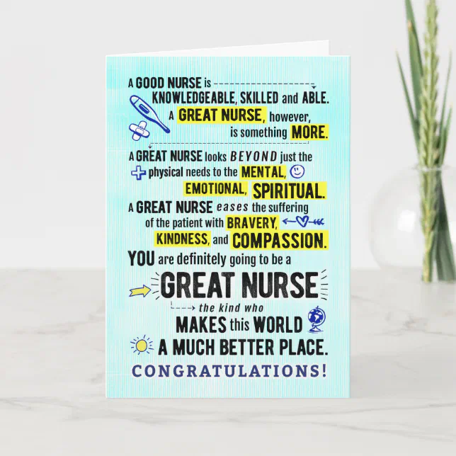 Nurse Graduation Congratulations Card | Zazzle