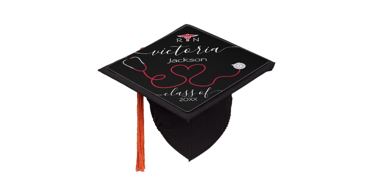 Nurse Graduation Heart Cap Topper | Zazzle