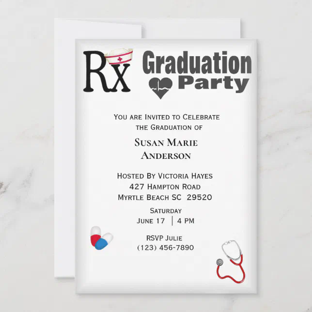 Nurse Graduation Party Invitation | Zazzle