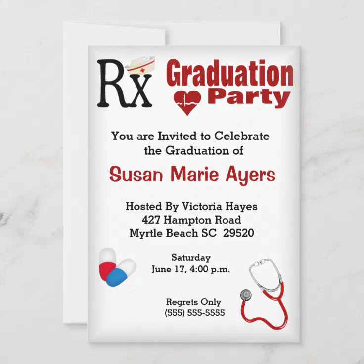 Nurse Graduation Party Invitation | Zazzle
