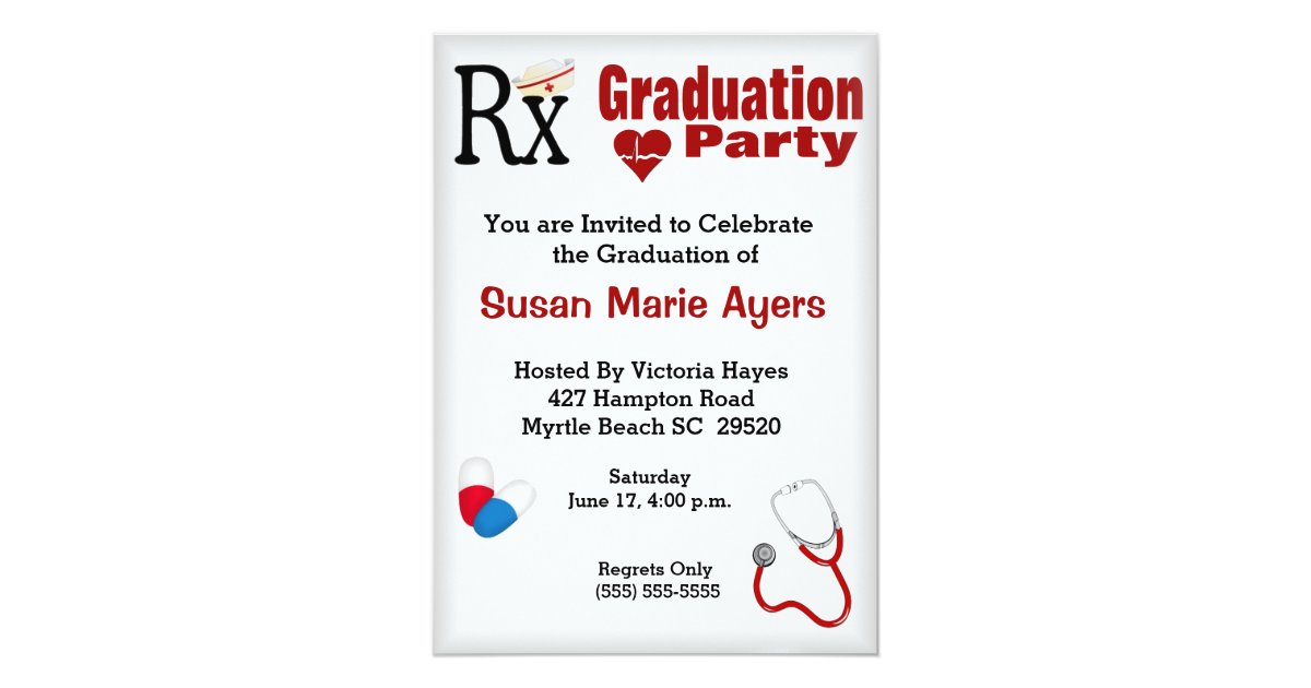 Nurse Graduation Party Invitation | Zazzle.com
