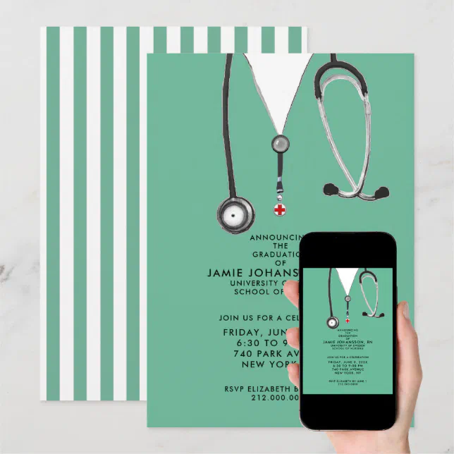 Nurse Graduation Party Invitations | Zazzle