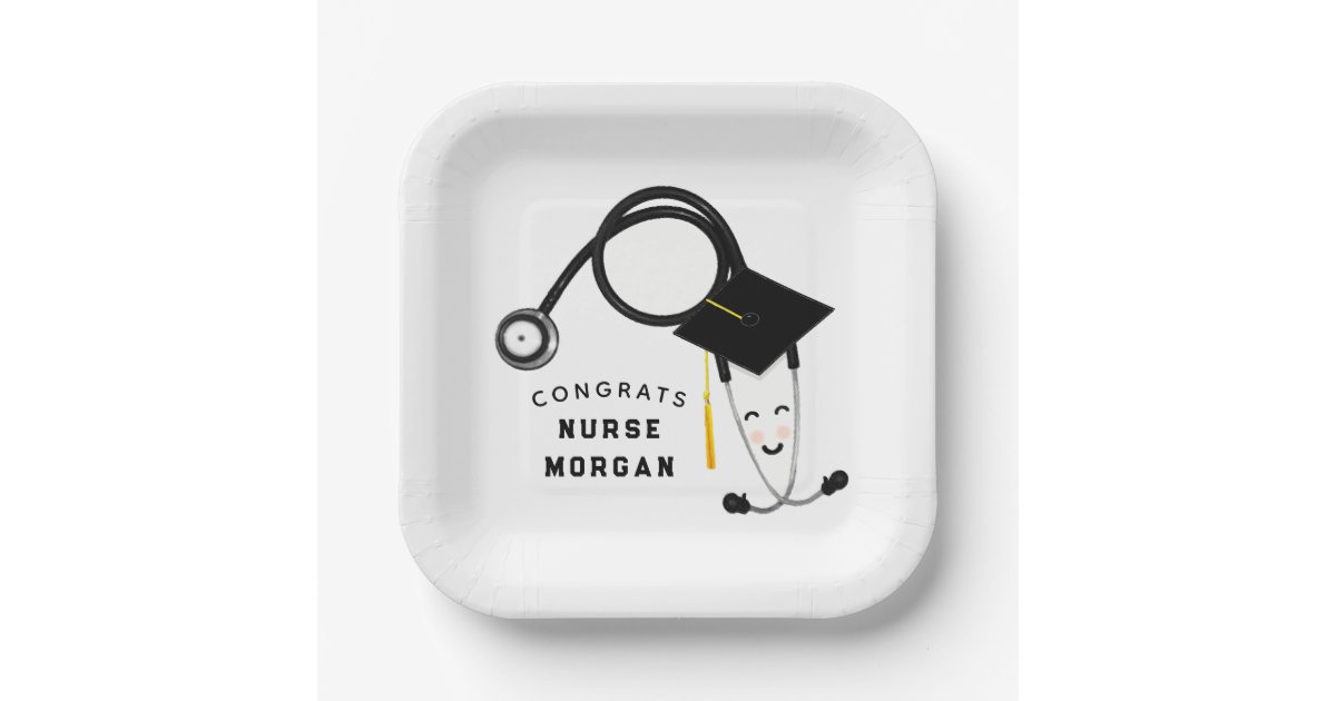 Nurse Graduation Party Paper Plates | Zazzle
