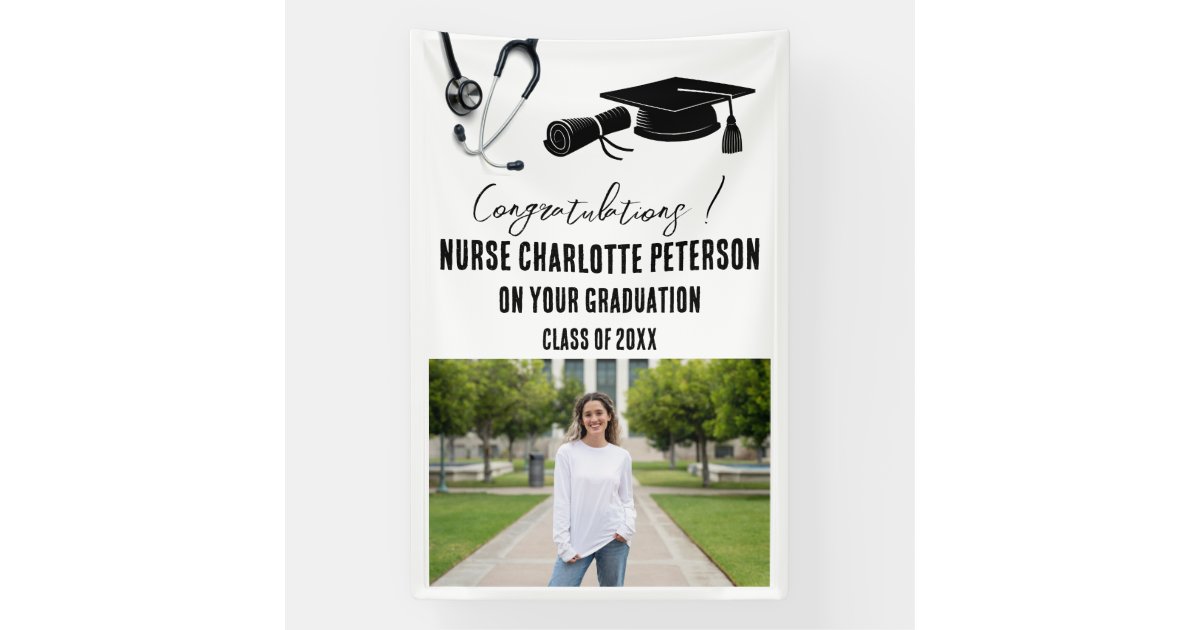 Nurse Graduation Photo Banner | Zazzle