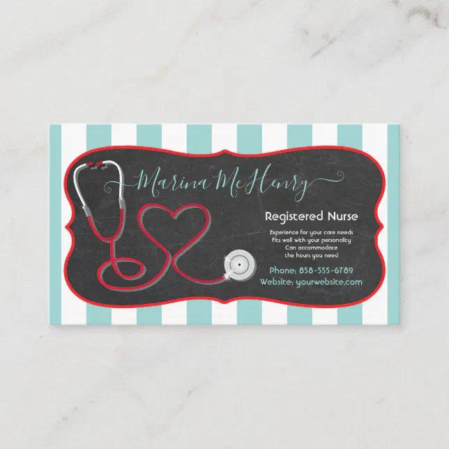 Nurse Health Care business cards | Zazzle