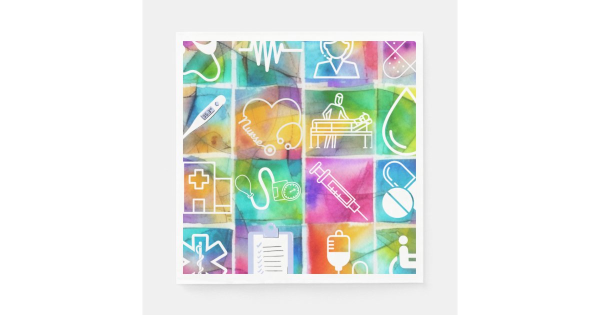 Nurse Love Napkins | Zazzle