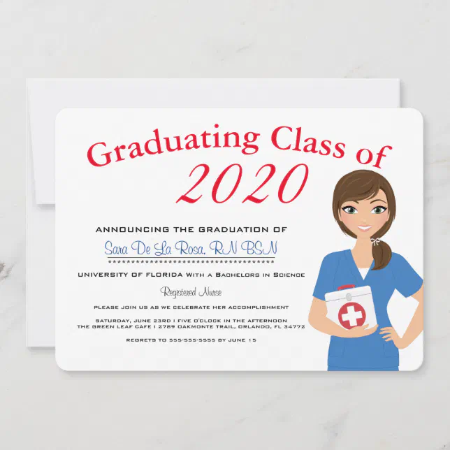 Nurse Medical Graduation Invitation | Zazzle