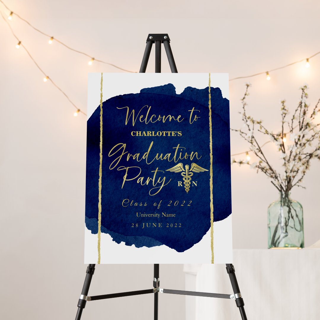 Nurse Medical Graduation Party Welcome Sign | Zazzle