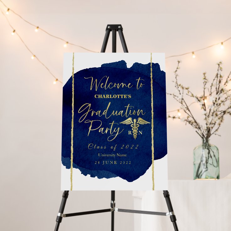 Nurse Medical Graduation Party Welcome Sign | Zazzle