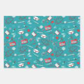 Nurse Medical Icons Health care Wrapping Paper Sheets | Zazzle