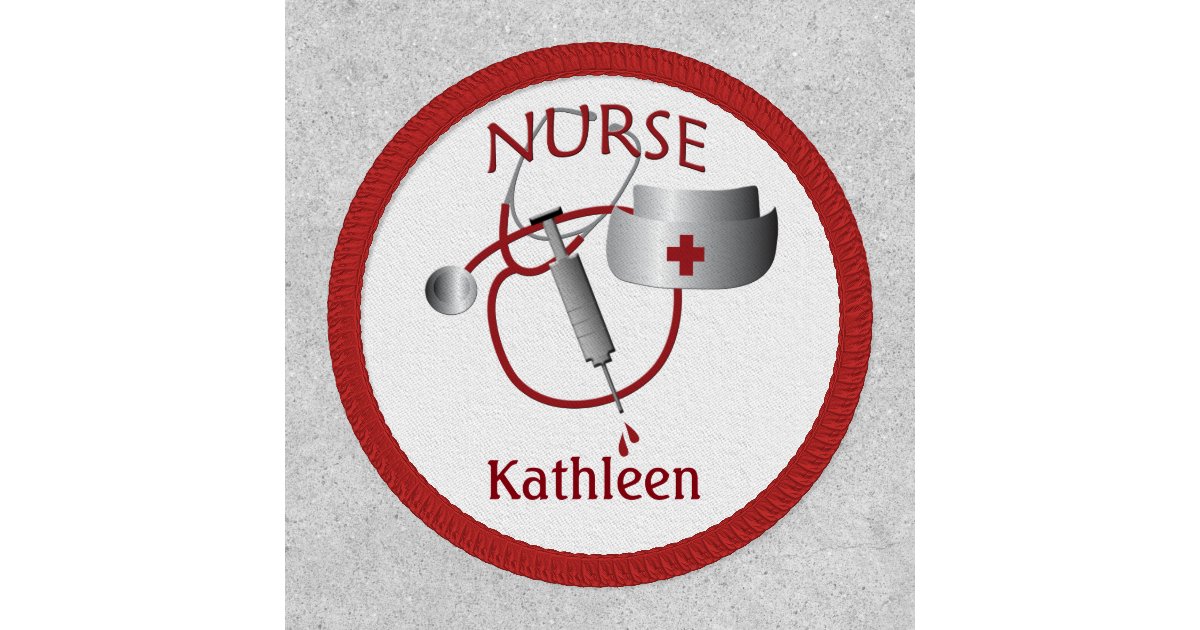 Nurse Name Custom Nurses Circle Patch | Zazzle
