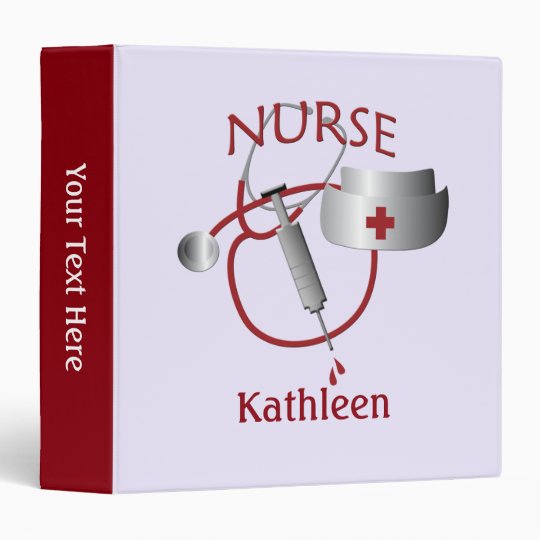 Nurse Name Nurses Custom Binder | Zazzle.com