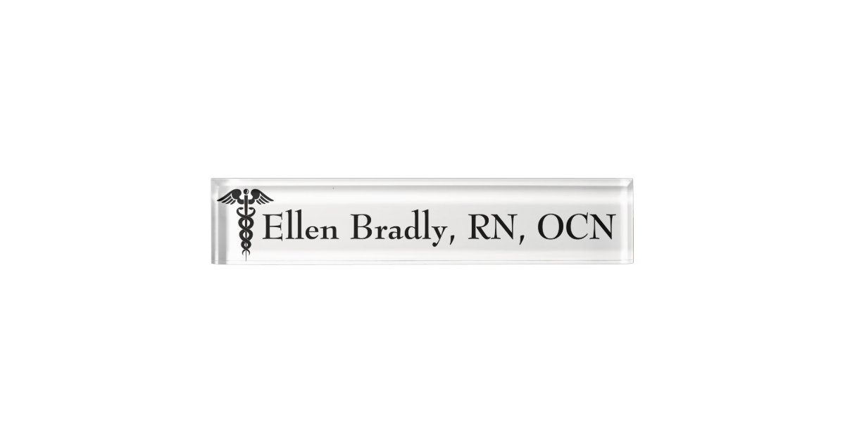 Nurse nameplate for desk | Zazzle
