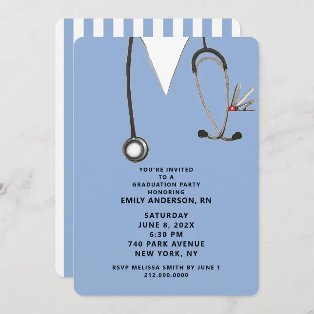 Nurse Nursing School Graduation Invitation | Zazzle