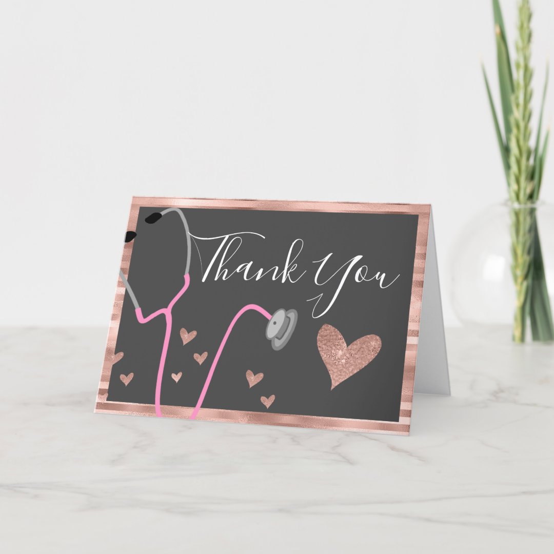 Nurse or Doctor Medical Thank You Card | Zazzle