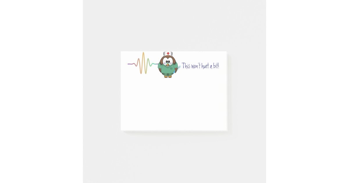 nurse owl post-it notes | Zazzle