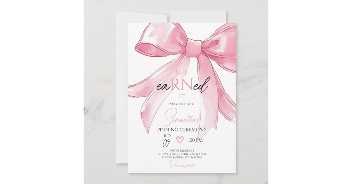 Nurse Pinning Ceremony Invitation | Zazzle