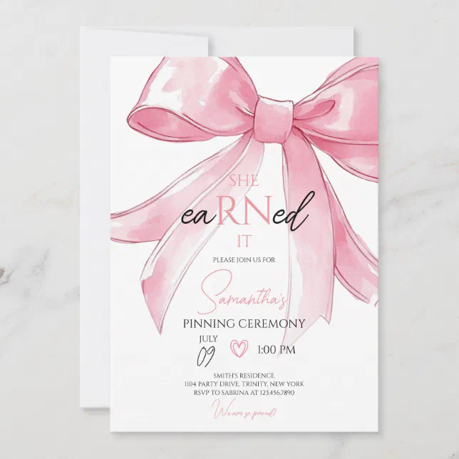 Nurse Pinning Ceremony Invitation | Zazzle