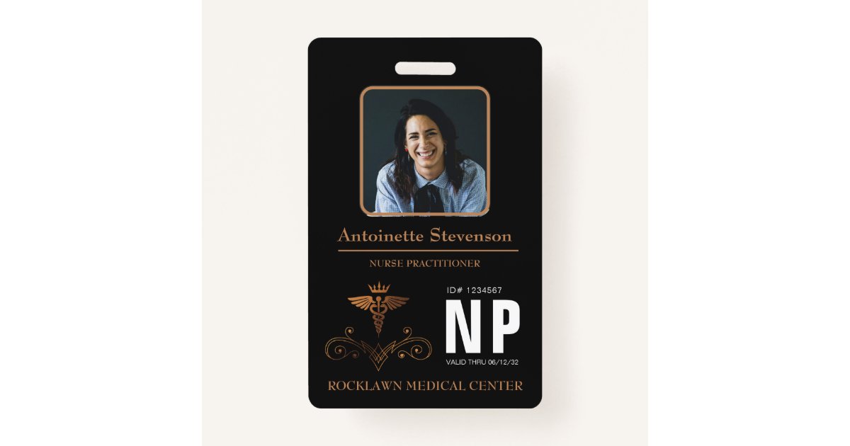 Nurse Practitioner Caduceus Badge | Zazzle