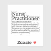 Nurse Practitioner Definition, Nurse Appreciation Sticker | Zazzle