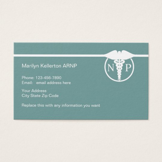 Nurse Practitioner Design Business Card | Zazzle.com