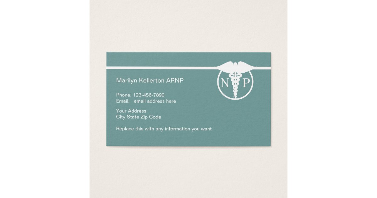 Nurse Practitioner Design Business Card | Zazzle.com
