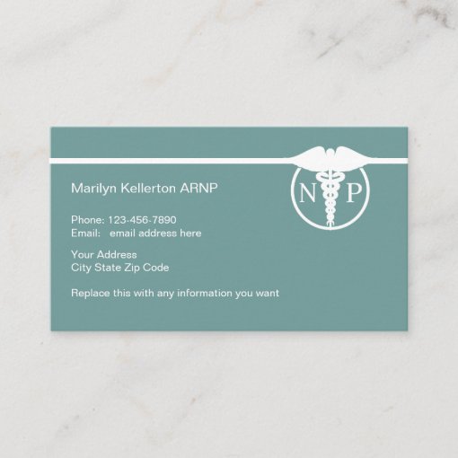 Nurse Practitioner Design Business Card | Zazzle
