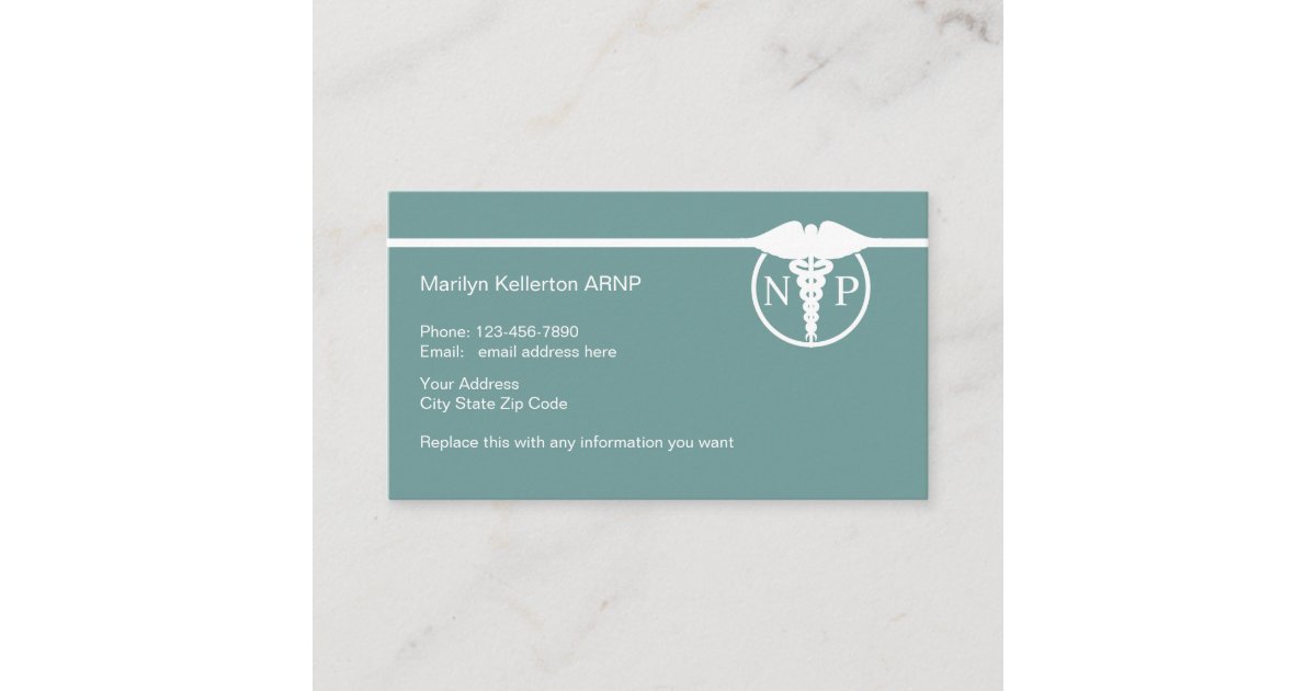 Nurse Practitioner Design Business Card | Zazzle.com