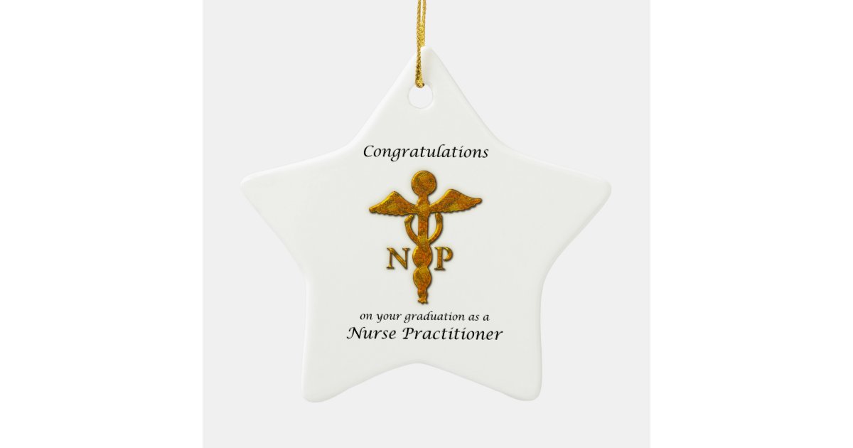 Nurse Practitioner Graduation Congratulations Ceramic Ornament | Zazzle
