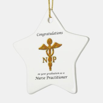 Nurse Practitioner Graduation Congratulations Ceramic Ornament | Zazzle