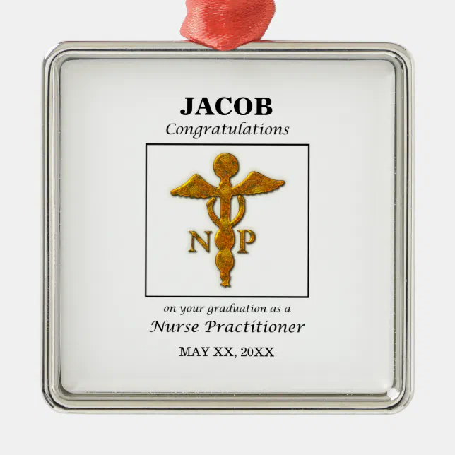 Nurse Practitioner Graduation Congratulations Metal Ornament | Zazzle
