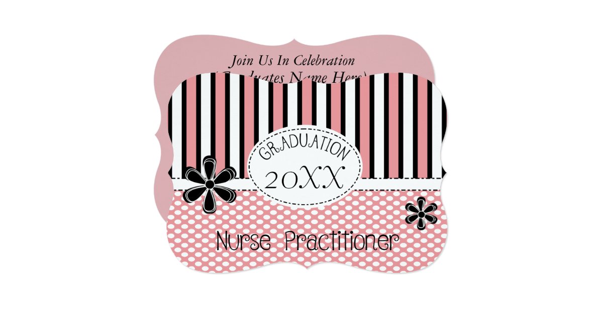 Nurse Practitioner Grad School Graduation Invitations